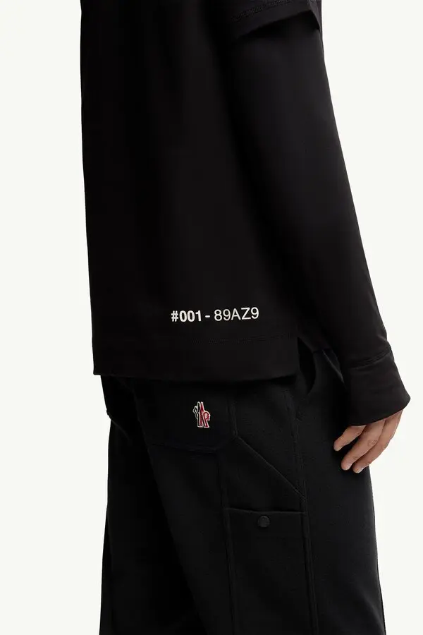 Moncler Logo Cotton T-shirt - Black
