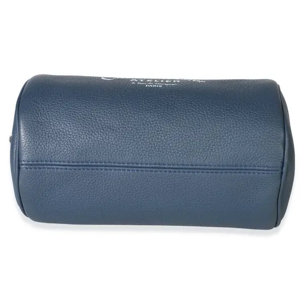 Dior Navy Cowhide Atelier Roller Pouch - Blue