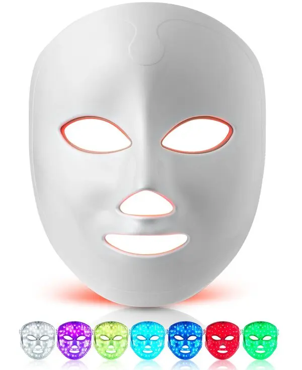 LOVERY 7-color Led Light Therapy Facial Mask For Radiant Skin - White