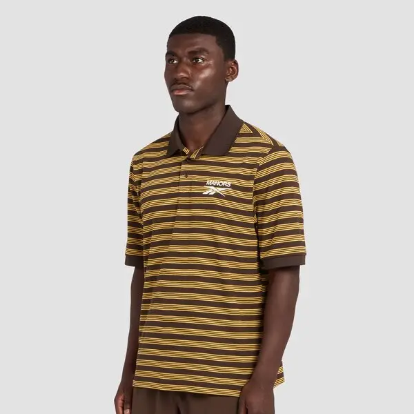 REEBOK X Manors Pique Polo - Espresso/gorse