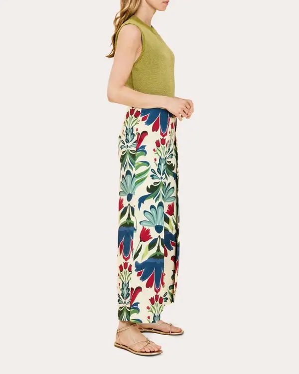 Mestiza New York Floral Buckle Wrap Pants Cotton