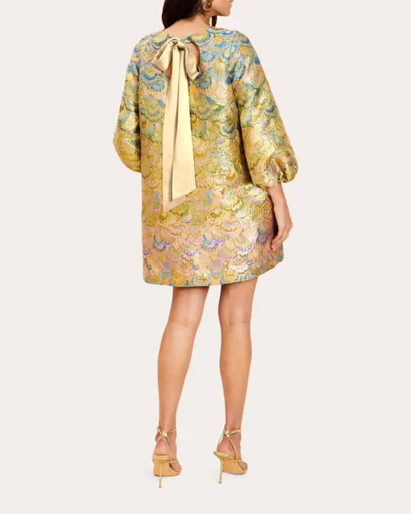 Mestiza New York Rosanna Metallic Jacquard Mini Dress