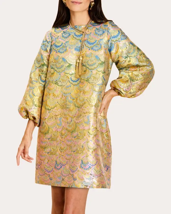 Mestiza New York Rosanna Metallic Jacquard Mini Dress