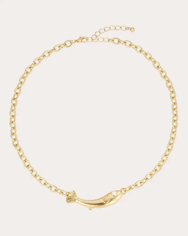 CLUB COASTAL Mother Of Pearl Hooked On You Necklace - Gold