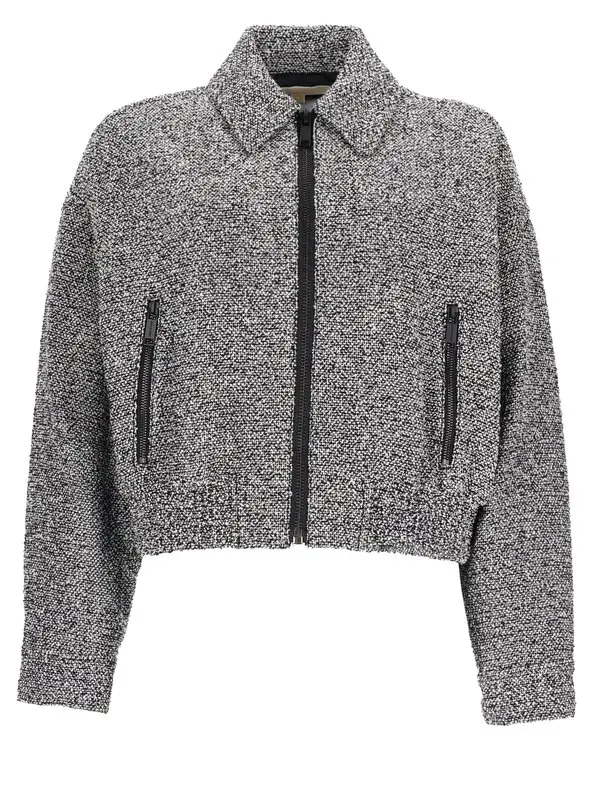 Michael Kors Giacca Bomber In Cotone Con Zip