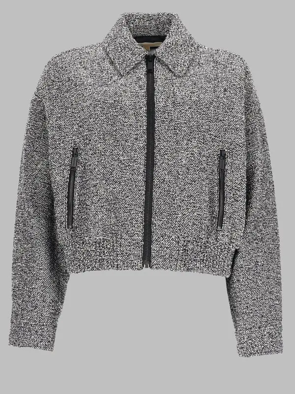 Michael Kors Giacca Bomber In Cotone Con Zip