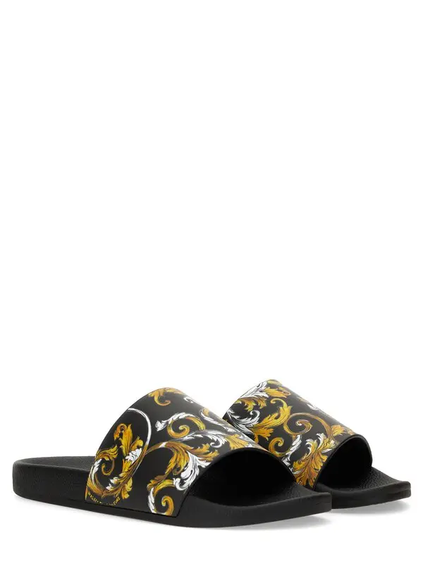 Versace Sandalo Slide Con Logo