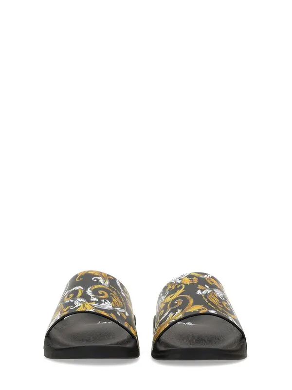 Versace Sandalo Slide Con Logo