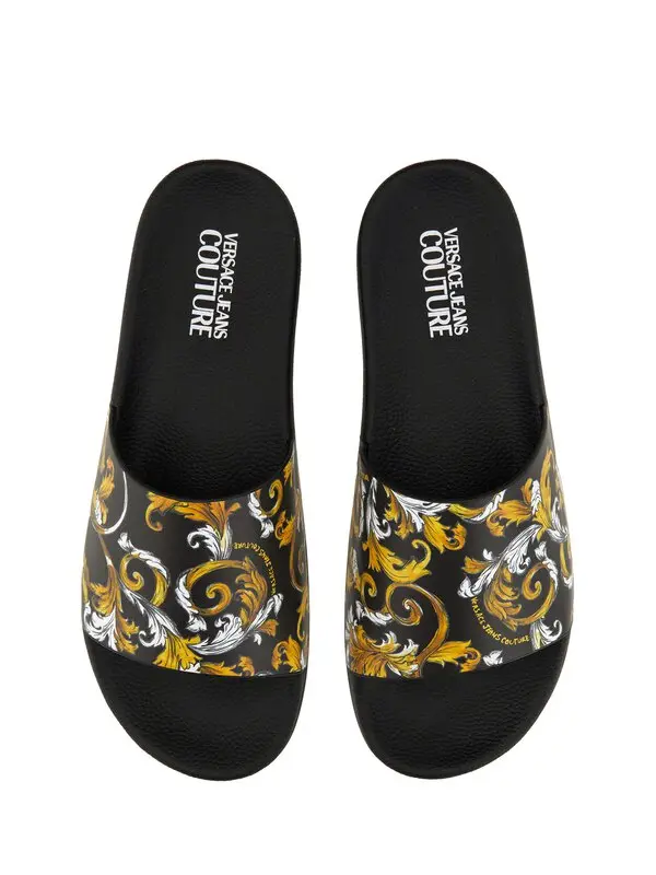 Versace Sandalo Slide Con Logo