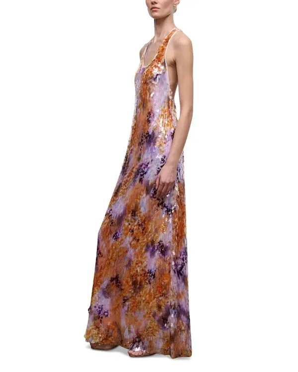 Staud Embellished Low Racerback Maxi Dress