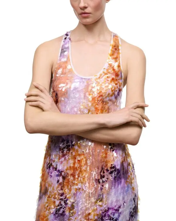 Staud Embellished Low Racerback Maxi Dress