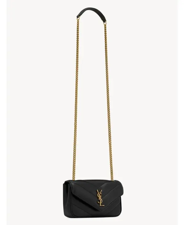Saint Laurent Loulou Mini Shoulder Bag - Black