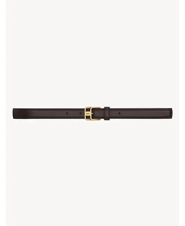 Saint Laurent Cassandre Double-buckle Thin Belt - Mountain Rock