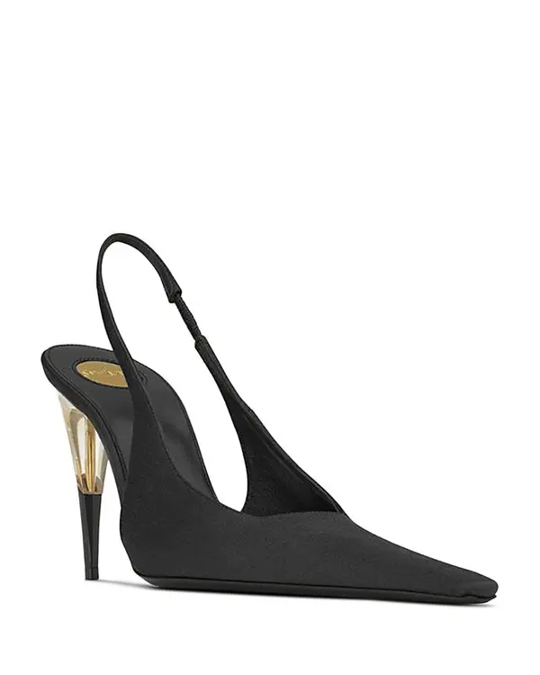 Saint Laurent Goya Slingback Pumps - Black