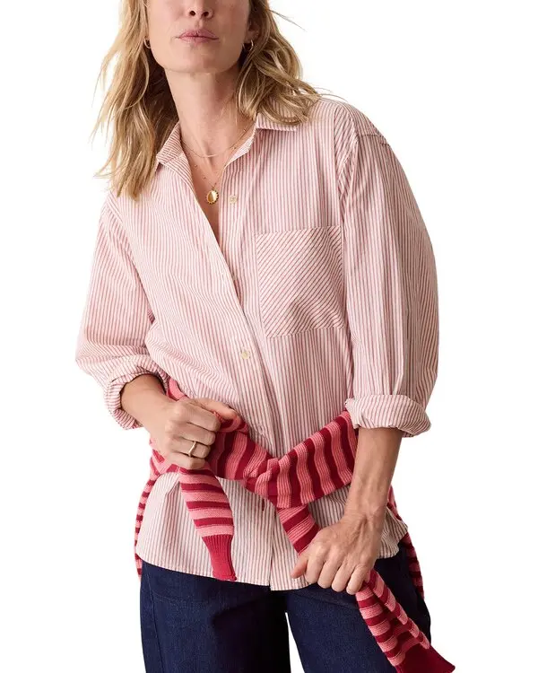Marine Layer Jane Cotton Poplin Relaxed Shirt