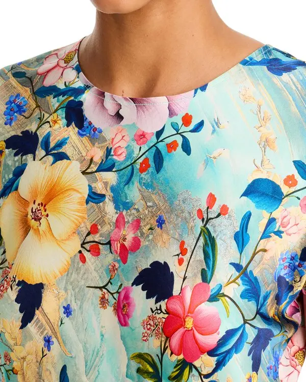 Johnny Was Ryu Bias Dolman Stretch Silk Dress