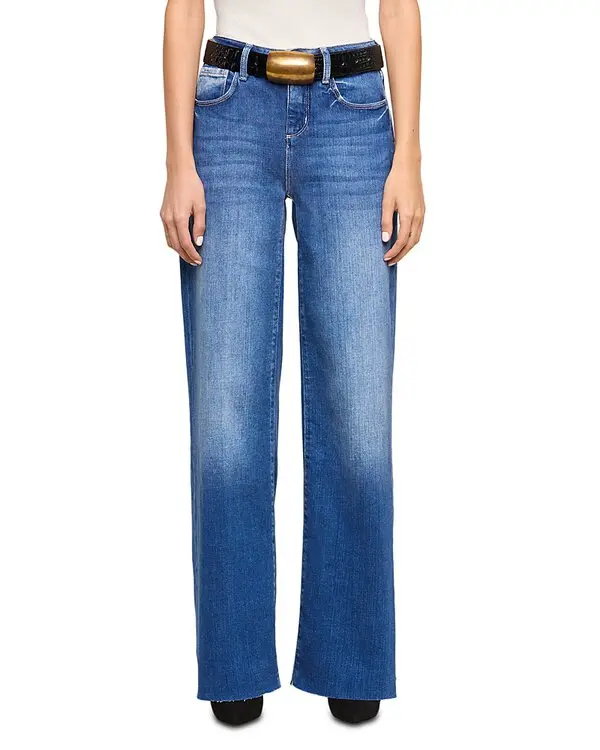 L'Agence Petites Scottie High Rise Wide Leg Jeans