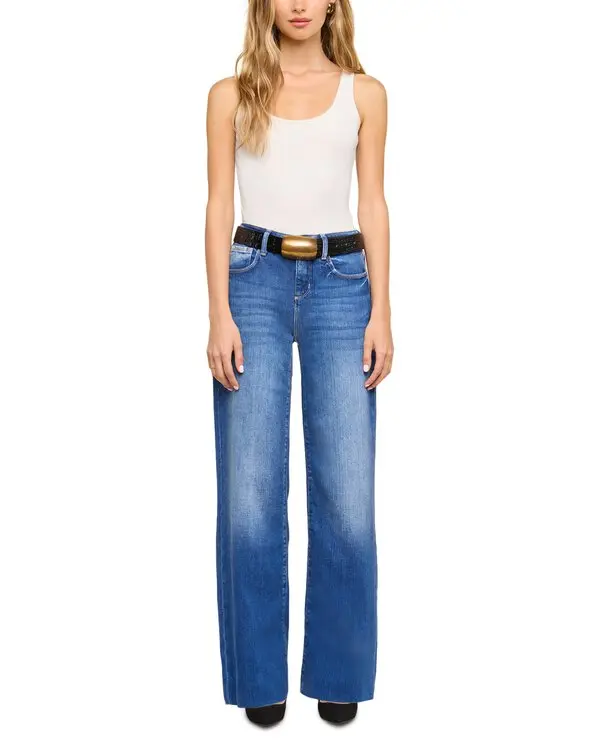 L'Agence Petites Scottie High Rise Wide Leg Jeans