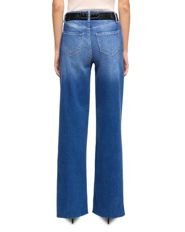 L'Agence Petites Scottie High Rise Wide Leg Jeans