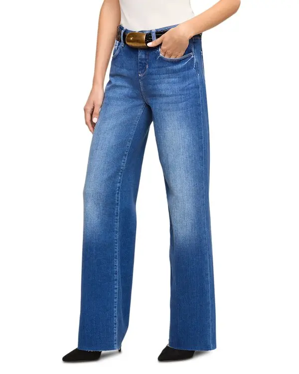 L'Agence Petites Scottie High Rise Wide Leg Jeans