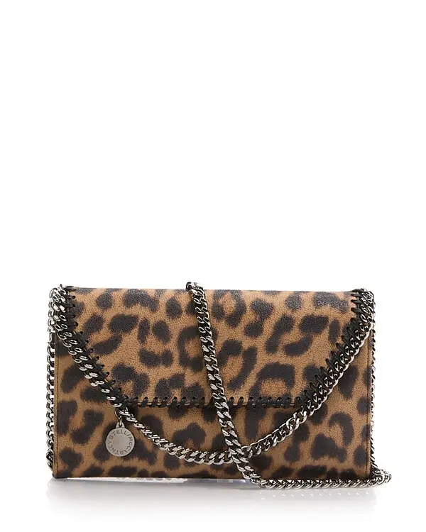 Stella McCartney Falabella Leopard Print Wallet On A Chain - Burnt Leopard