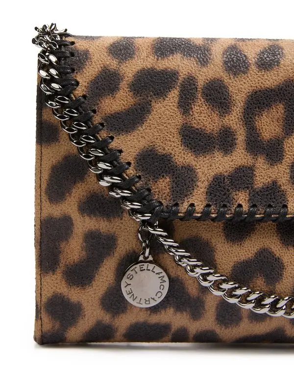 Stella McCartney Falabella Leopard Print Wallet On A Chain