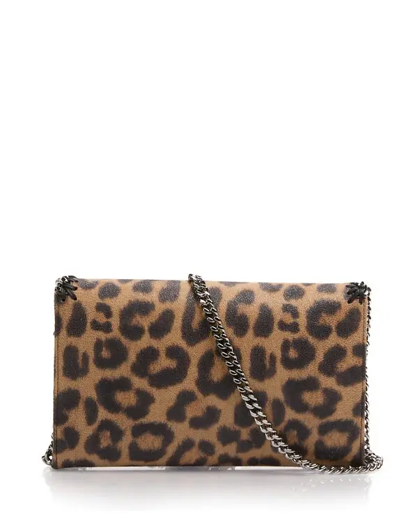 Stella McCartney Falabella Leopard Print Wallet On A Chain