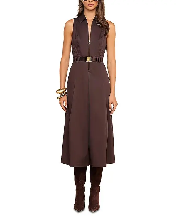 L'Agence Kolton Midi Dress - Dark Java