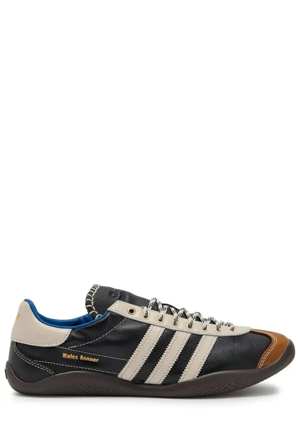 WALES BONNER Adidas X Karintha Panelled Leather Sneakers - Black