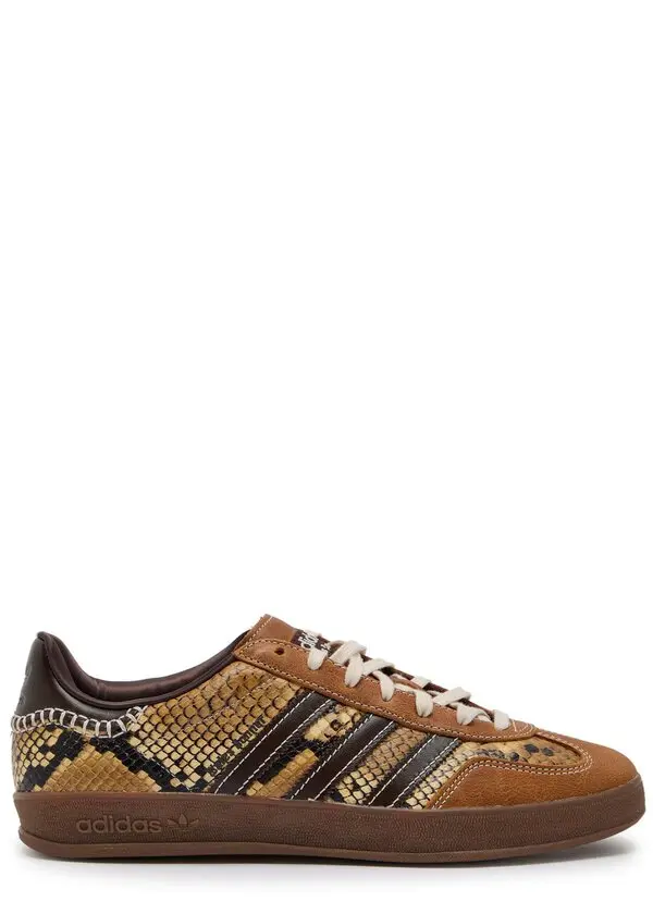 WALES BONNER Adidas X Gazelle Snake-effect Leather Sneakers - Rust