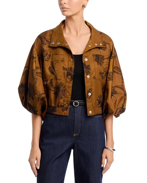 Cinq À Sept Iggy Embroidered Paisley Fan Jacket