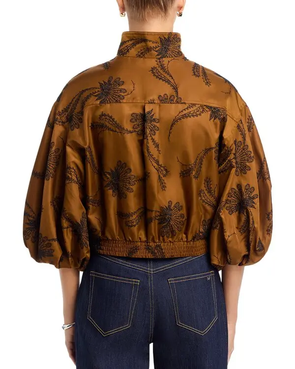 Cinq À Sept Iggy Embroidered Paisley Fan Jacket
