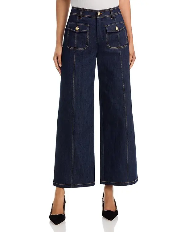 Cinq À Sept Sidoni Mid Rise Wide Leg Jeans