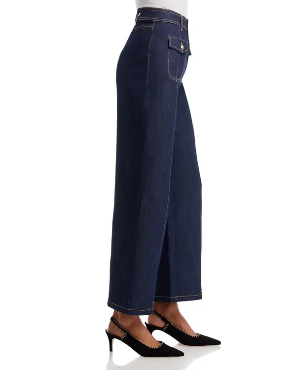 Cinq À Sept Sidoni Mid Rise Wide Leg Jeans