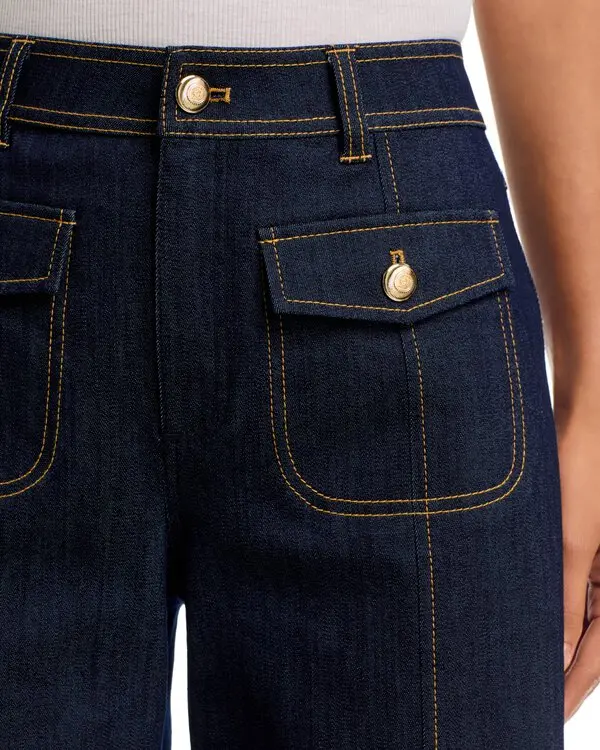 Cinq À Sept Sidoni Mid Rise Wide Leg Jeans