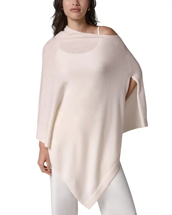 DONNA KARAN WEEKEND Wool & Cashmere Asymmetrical Poncho Sweater