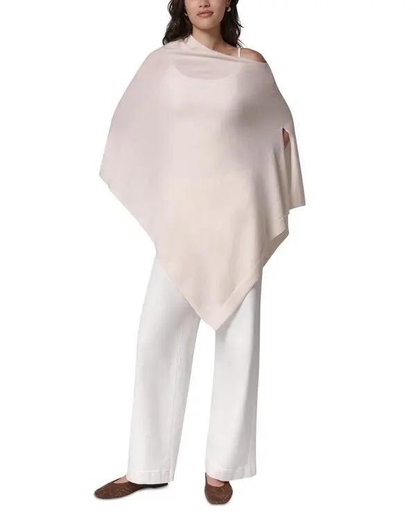 DONNA KARAN WEEKEND Wool & Cashmere Asymmetrical Poncho Sweater