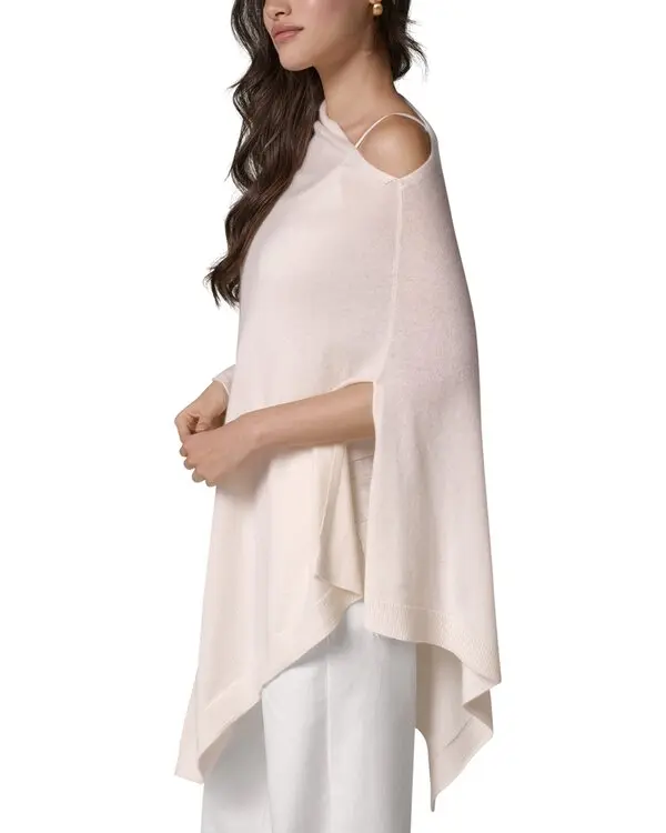 DONNA KARAN WEEKEND Wool & Cashmere Asymmetrical Poncho Sweater