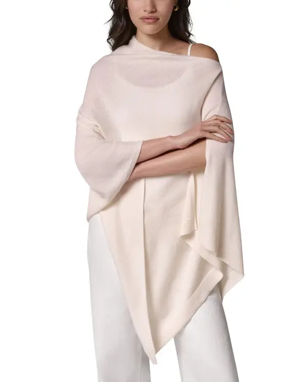 DONNA KARAN WEEKEND Wool & Cashmere Asymmetrical Poncho Sweater