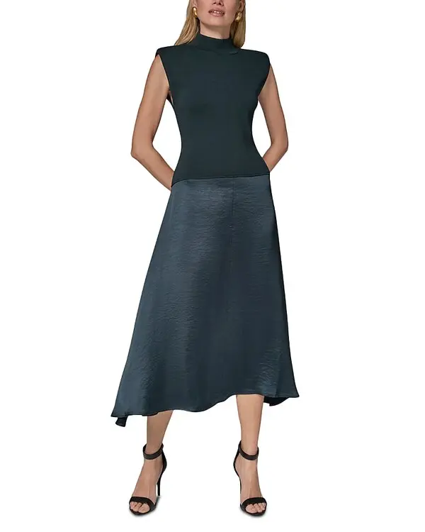 Donna Karan New York Mixed Media Midi Dress