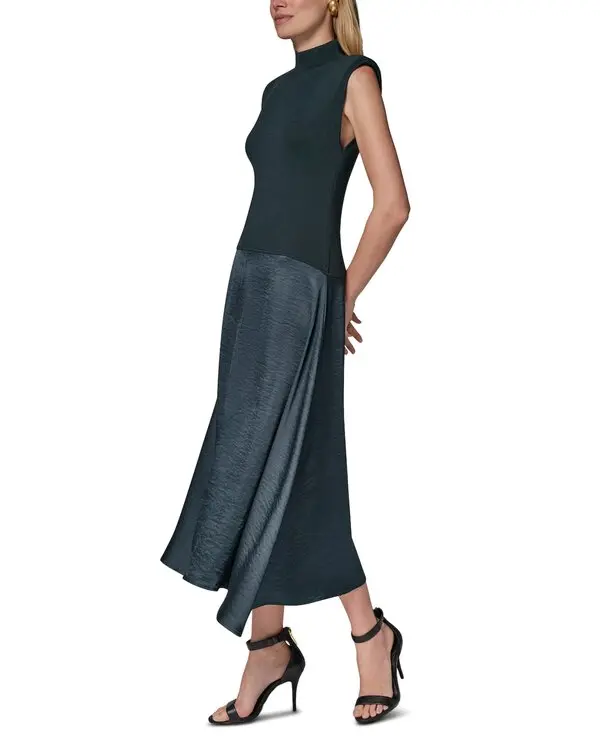 Donna Karan New York Mixed Media Midi Dress