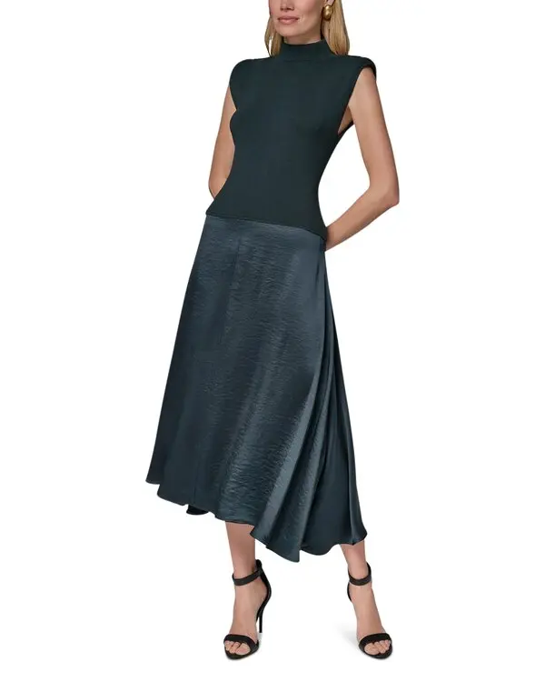 Donna Karan New York Mixed Media Midi Dress