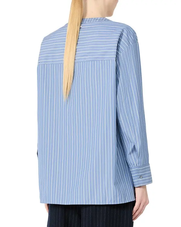 Max Mara Smmadriene Striped Cotton Blouse