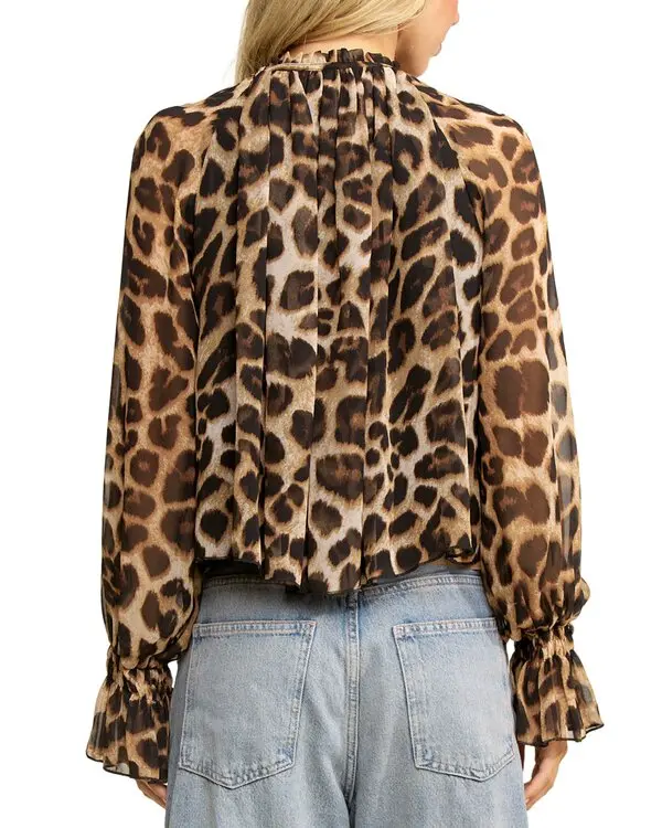 ELEVATOR DISCO Clarissa Leopard Print Top