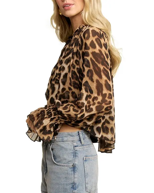 ELEVATOR DISCO Clarissa Leopard Print Top