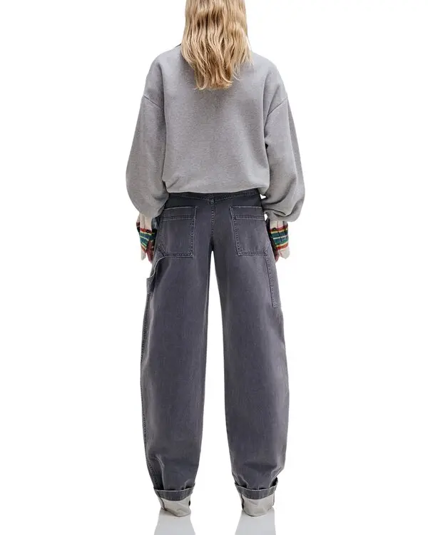 DARKPARK Alva Cropped Cotton Sweatshirt - Grey