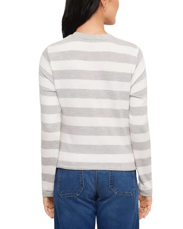 Karen Kane Striped Long Sleeve Drape Front Top