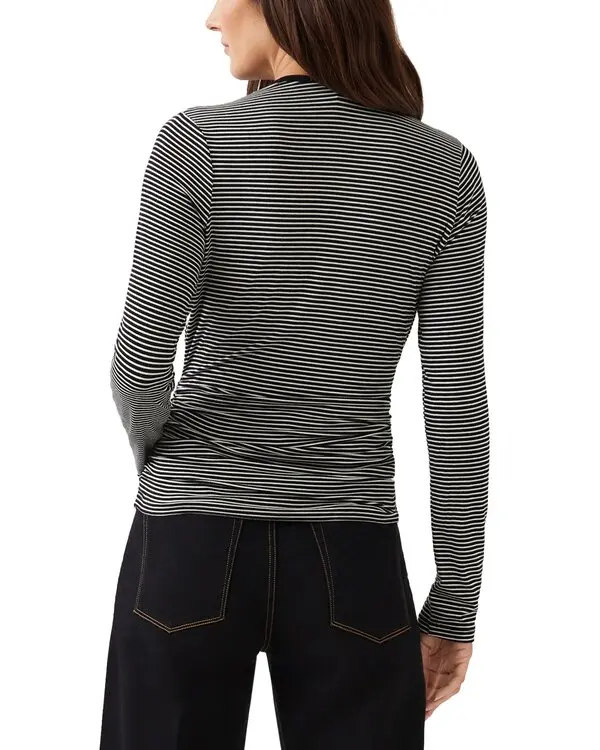 Karen Kane Crossover Neck Side Shirred Top