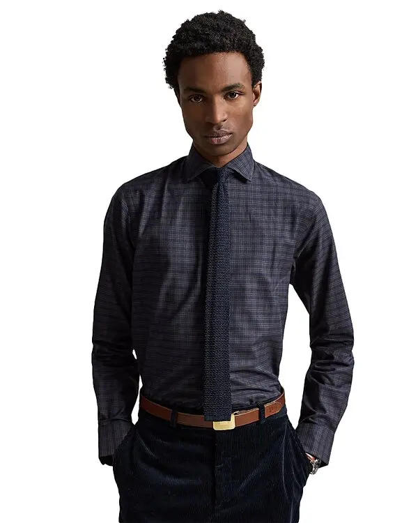 Polo Ralph Lauren Classic Fit Cotton Check Twill Shirt - Black Forest Multi