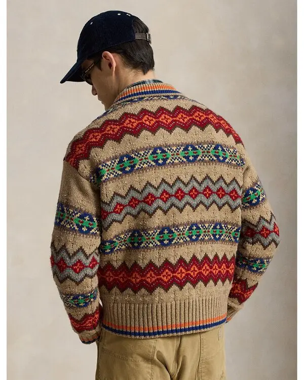 Polo Ralph Lauren Fair Isle Wool Blend Polo Collar Sweater
